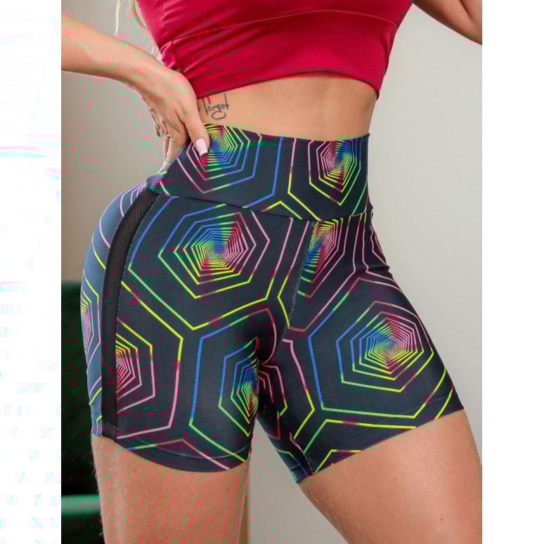 Short Fitness Feminino com Recortes Laterais para Academia | Fitmoda